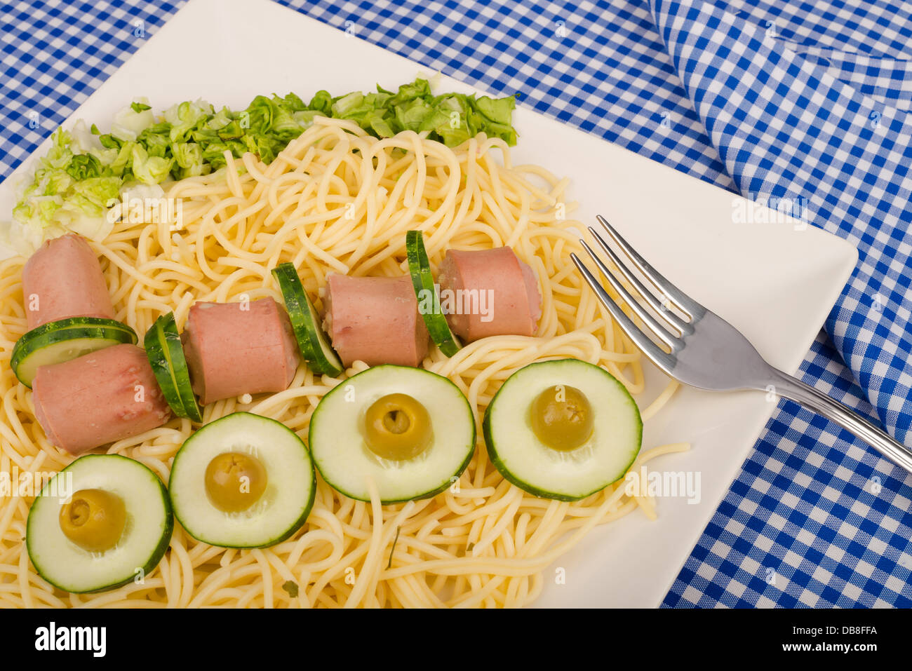 Spaghetti vegetables childhood hi-res stock photography and images - Alamy