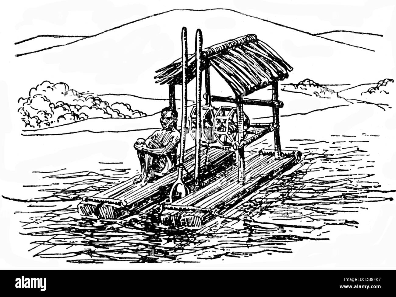 Dredger raft Black and White Stock Photos & Images - Alamy