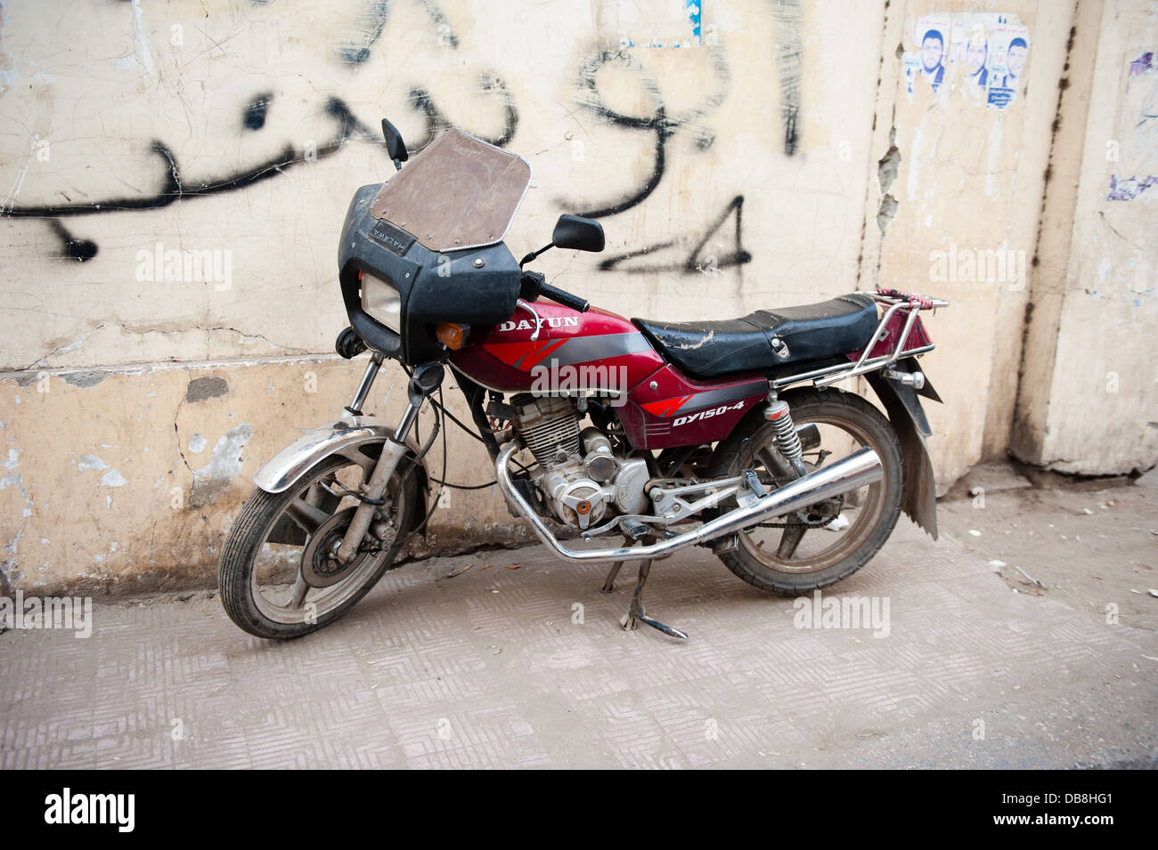 Motorcycle on a street in Luxor, Egypt Stock Photo - Alamy