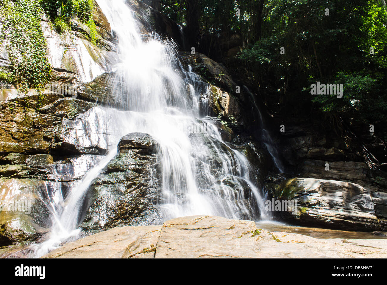 Tad Mork Water Fall in Maerim , Chiangmai Thailand Stock Photo - Alamy