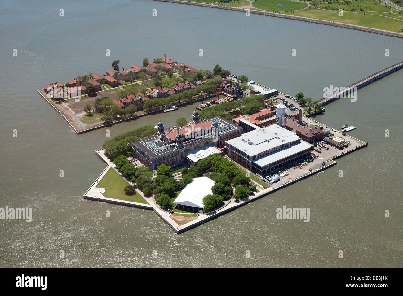 Ellis island aerial hi-res stock photography and images - Alamy