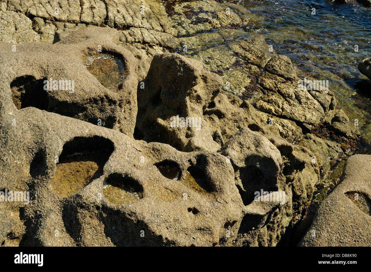 Coastal rocks carved by the sea and wind Stock Photo - Alamy