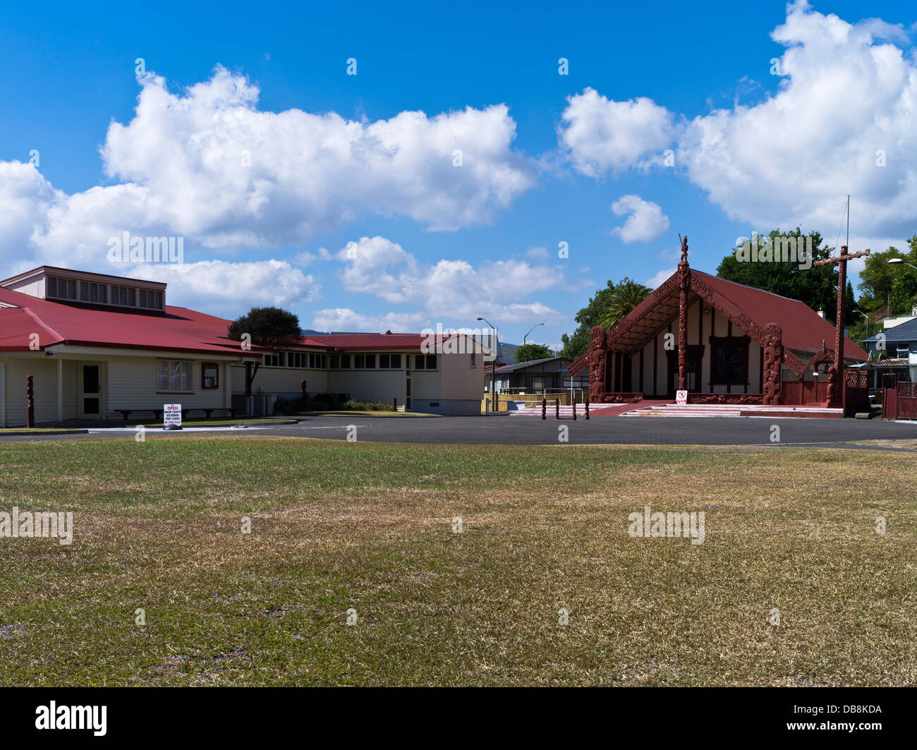 dh Ohinemutu ROTORUA NEW ZEALAND Maori Te Papaiouru Marae meeting place ...