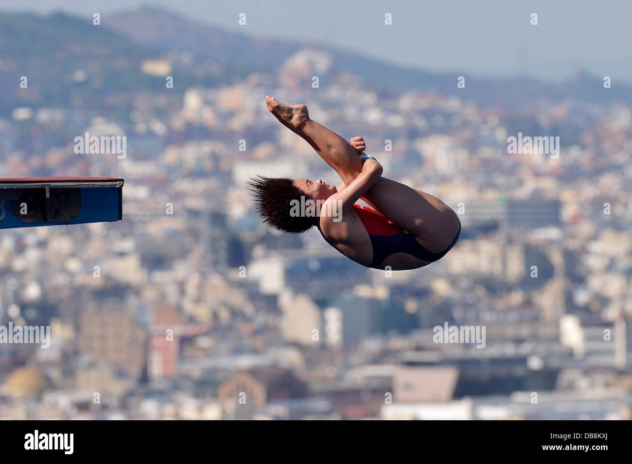 Ruolin Chen of China in action women's 10m Platform diving final of the ...