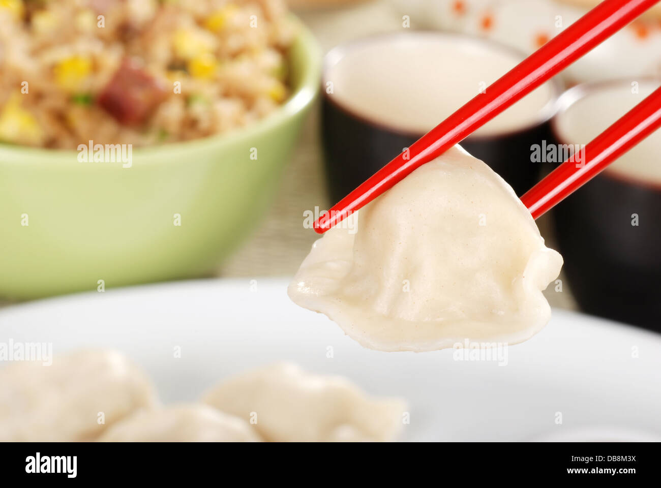 Macro asian dumpling Stock Photo - Alamy