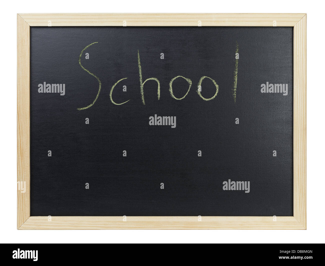 School writing on blackboard, isolated on white Stock Photo - Alamy