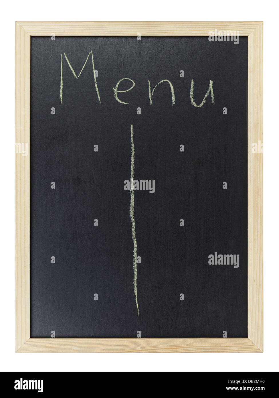 Menu writing on blackboard, isolated on white Stock Photo - Alamy