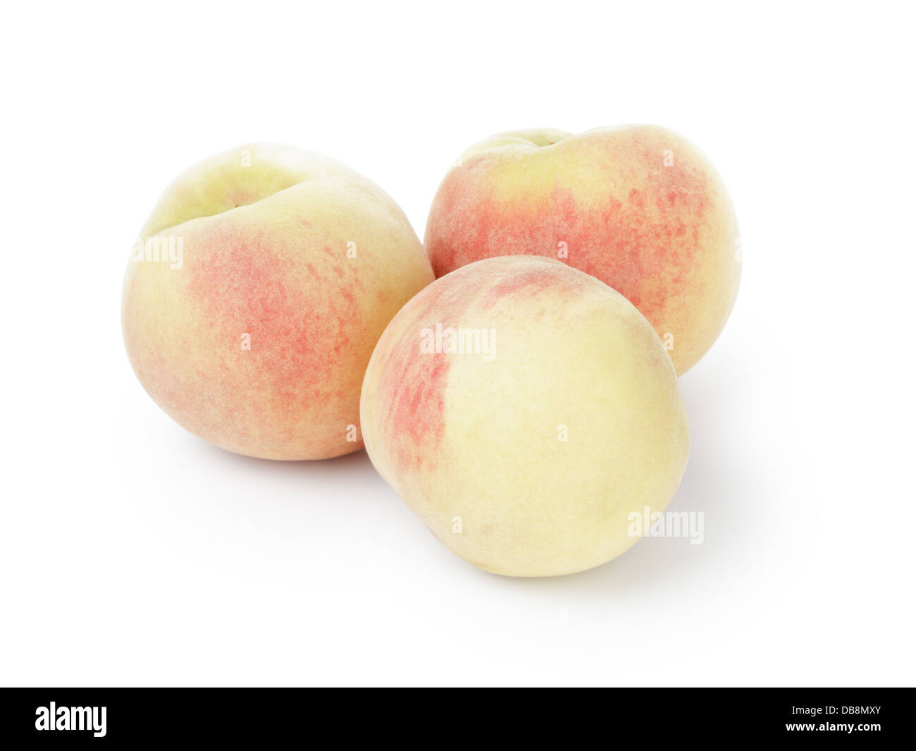 fresh whole peaches, isolated on white background Stock Photo - Alamy