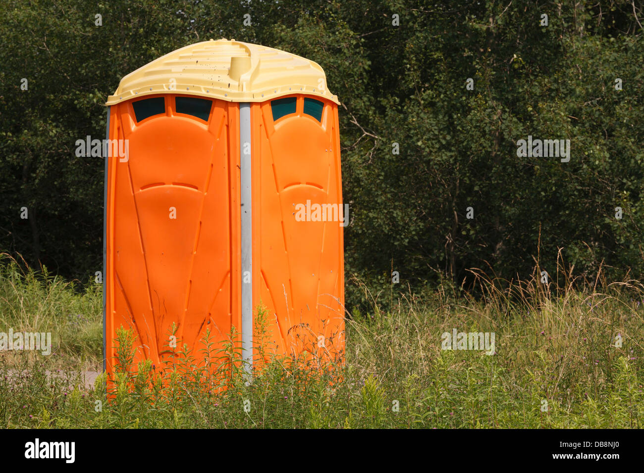 Portable outhouse in rural setting Stock Photo - Alamy
