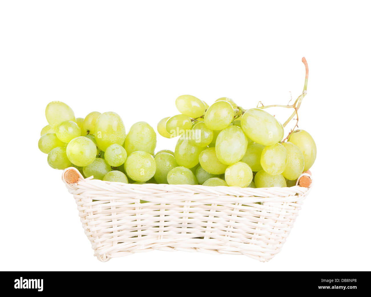 white grape isolated on a white background Stock Photo - Alamy
