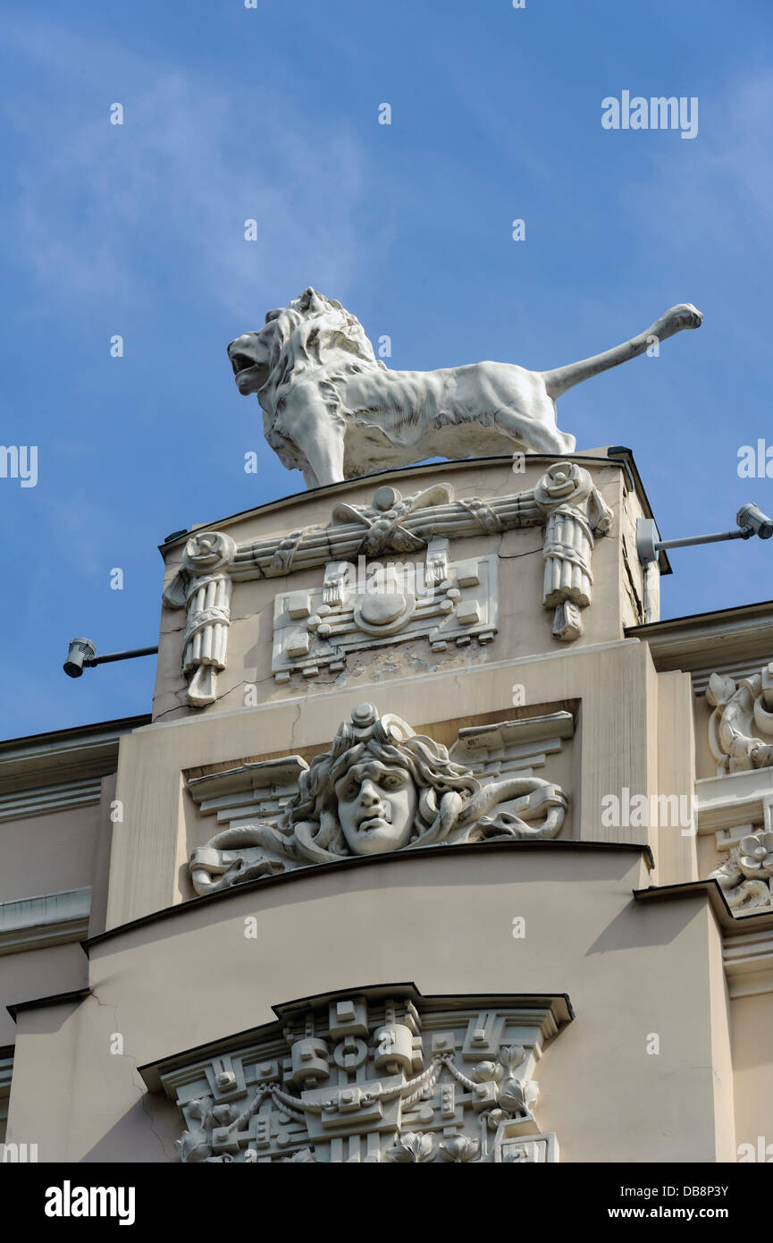 Art Nouveau building at Alberta Iela 4 built by Michail Eisenstein in ...