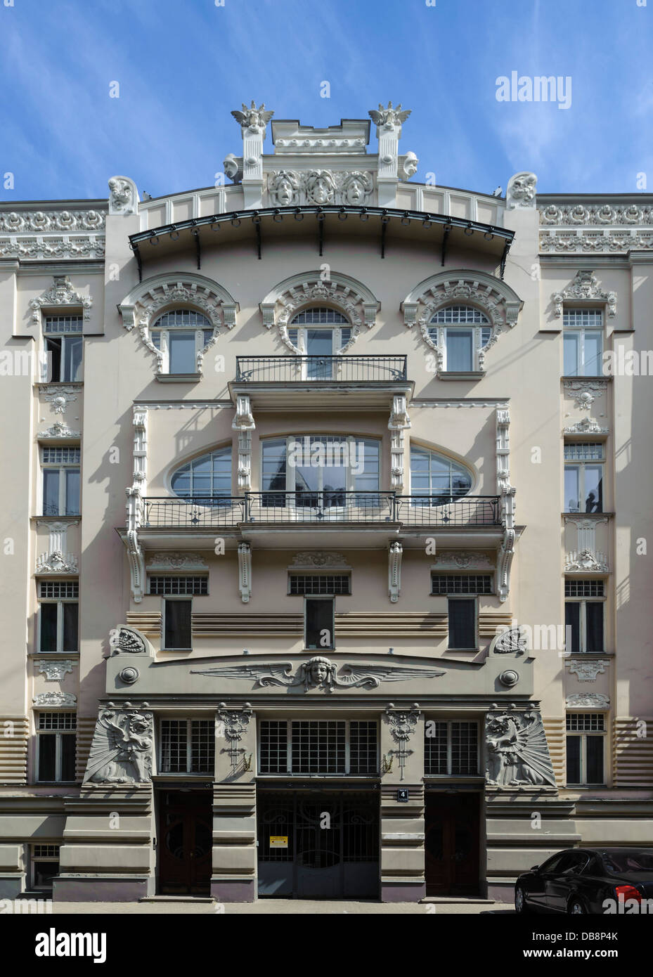Art Nouveau building at Alberta Iela 4 built by Michail Eisenstein in ...