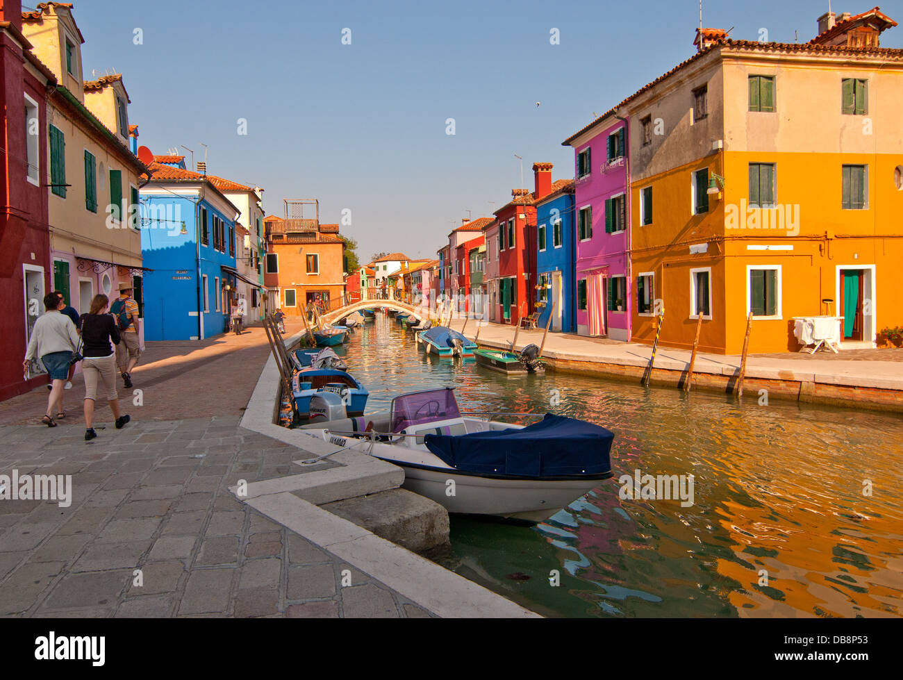 Italy Venice Burano island with traditional colorful houses Stock Photo - Alamy