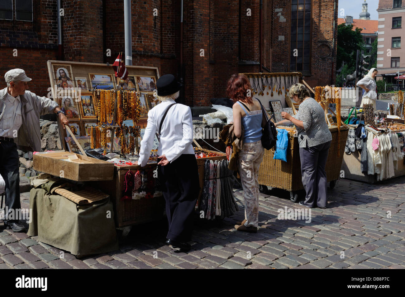 Souvenir shop at St. Peter in Riga, Latvia, Europe, UNESCO World ...