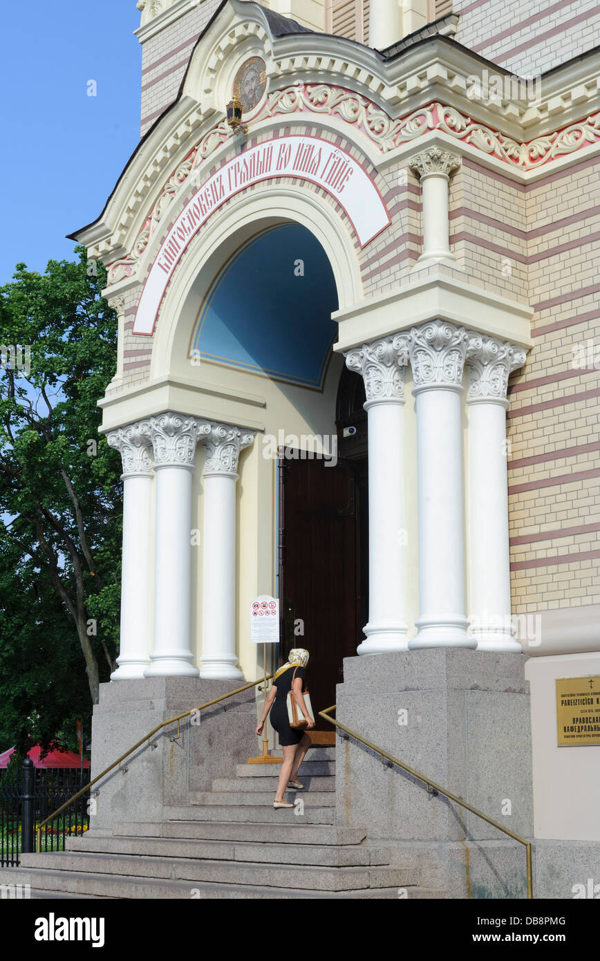Orthodox Cathedral in Riga, Latvia, Europe, UNESCO World-Heritage Stock ...