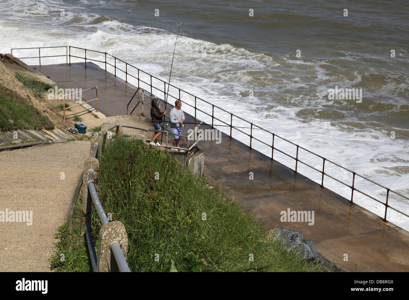 sea fishing at overstrand on the norfolk coast Stock Photo - Alamy