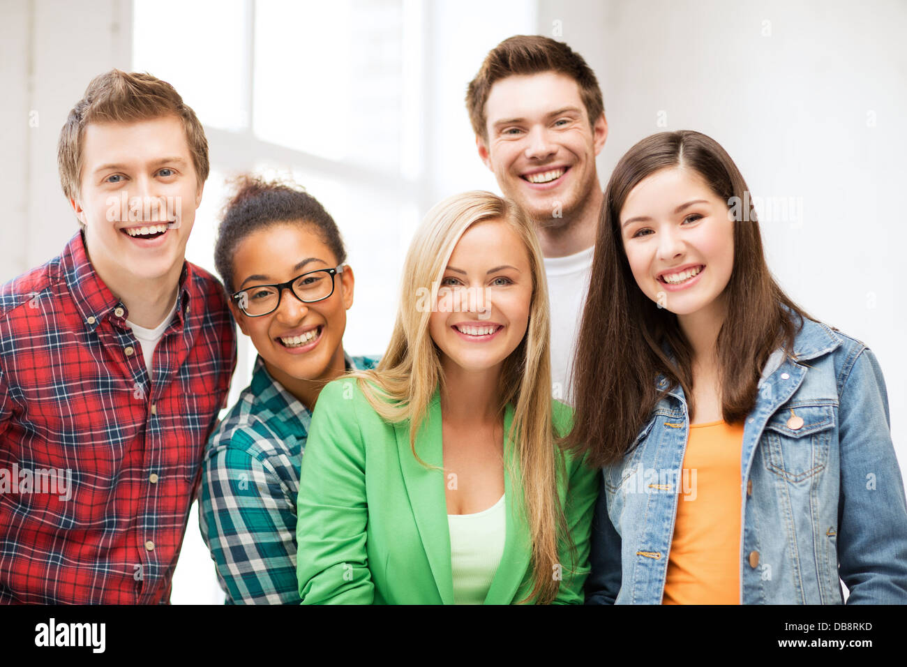 group of students at school Stock Photo - Alamy