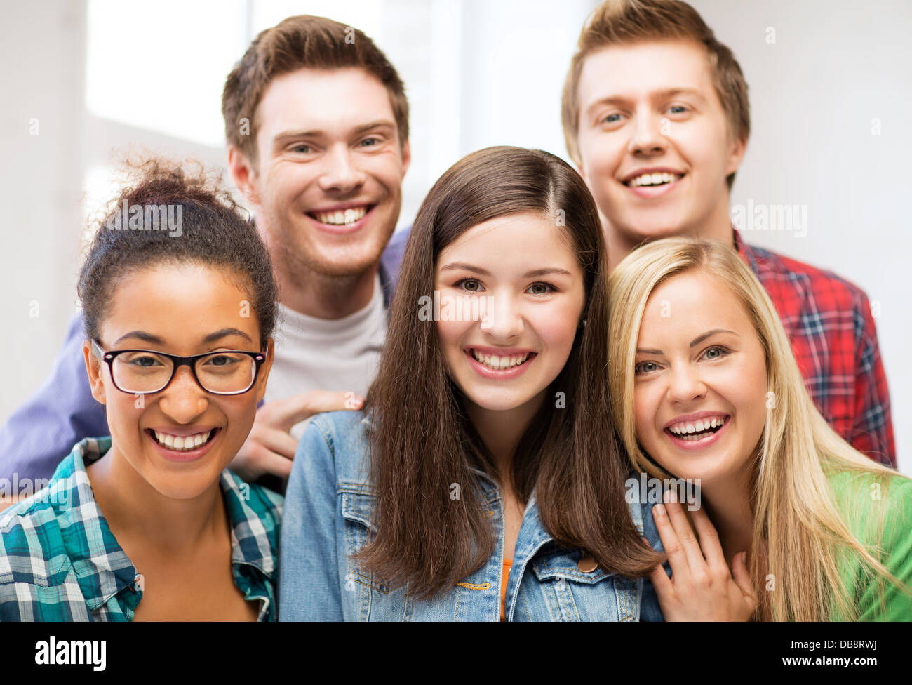 group of students at school Stock Photo - Alamy
