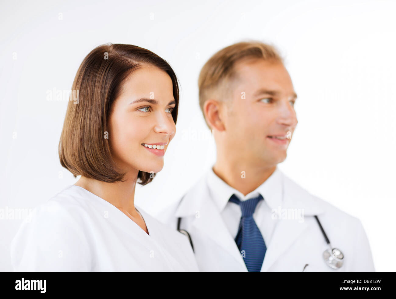 two doctors with stethoscopes Stock Photo - Alamy