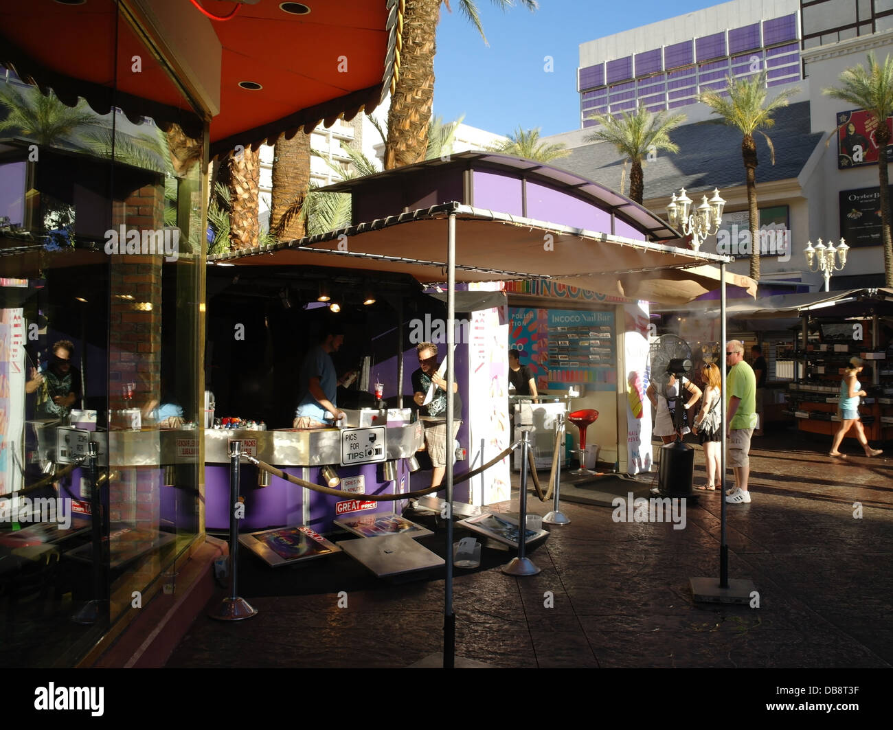 BLue sky view 'Pics for Tips' acrylic painting stall, Incoco Nail ...