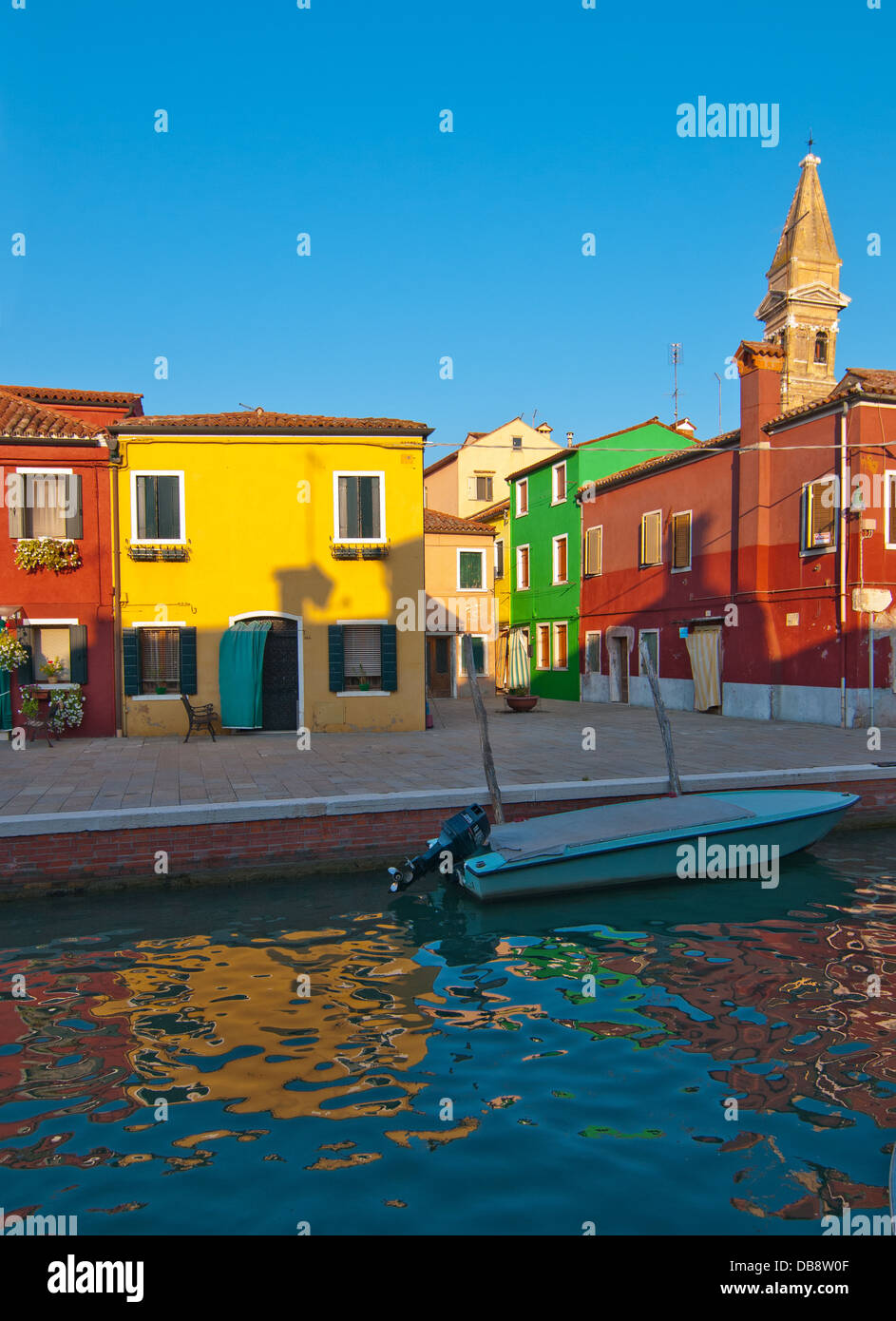 Italy Venice Burano island with traditional colorful houses Stock Photo - Alamy