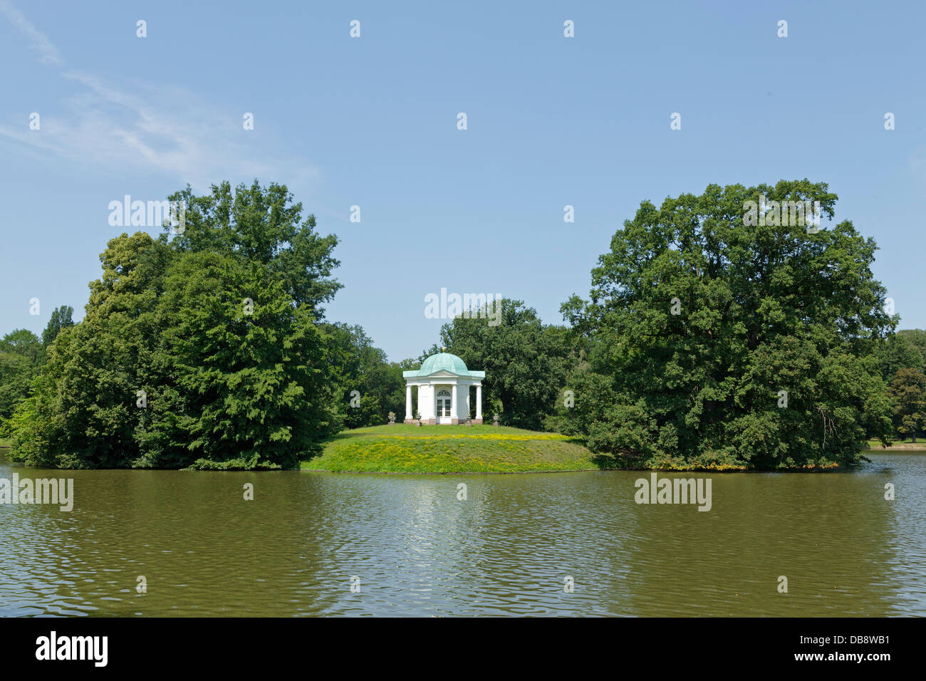 temple, Schwaneninsel (island of swans), Karls-Aue Park, Kassel, Hesse ...