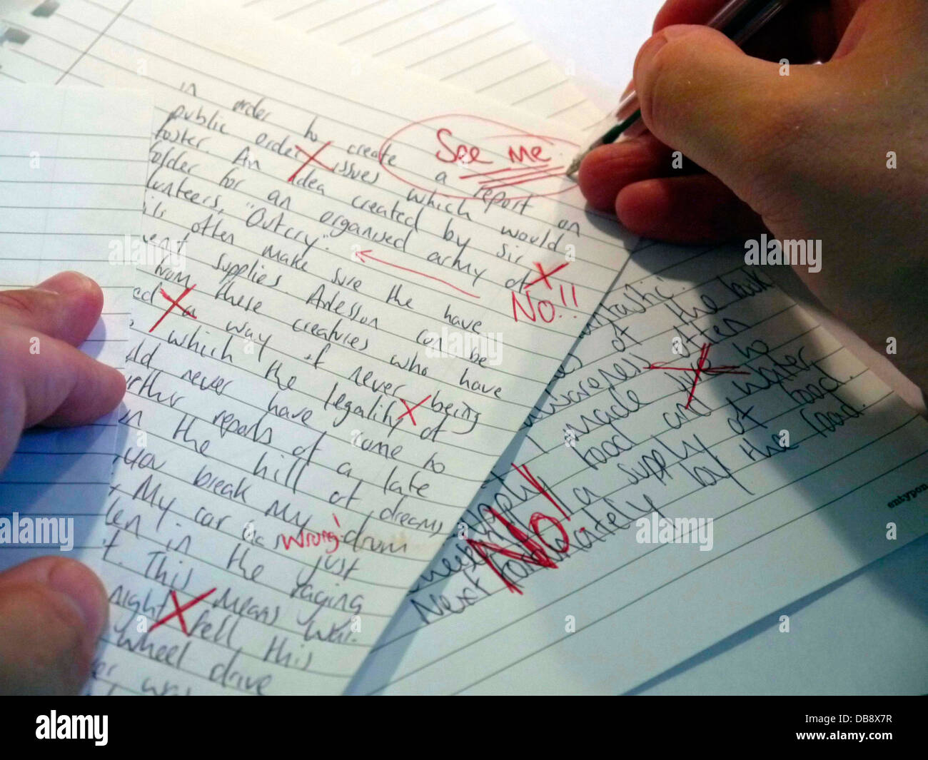 A Teacher Marking A Poor Exam Paper Stock Photo Alamy A Teacher Marking A Poor Exam Paper Stock Photo Alamy