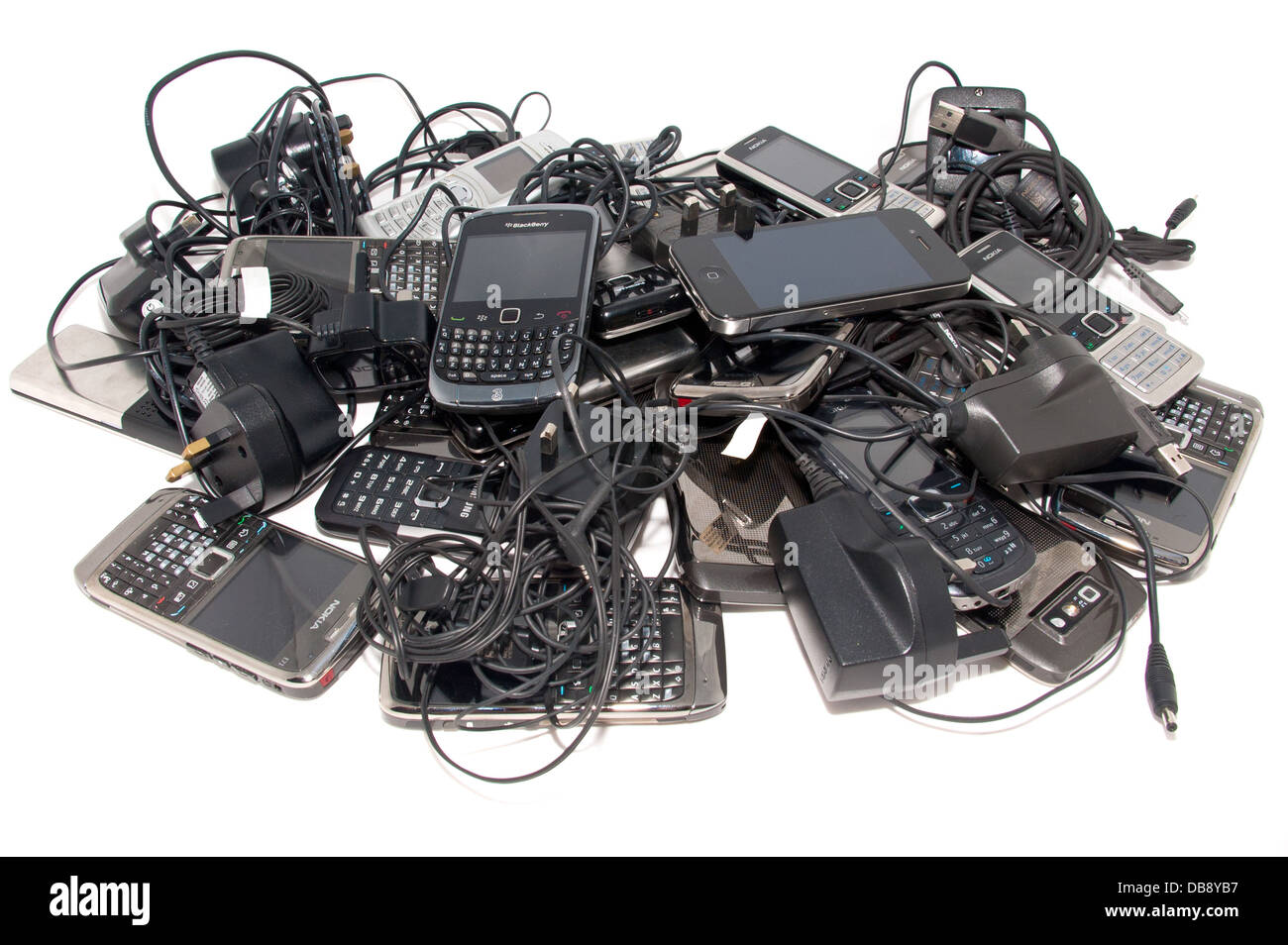 Mobile phones for recycling Stock Photo - Alamy