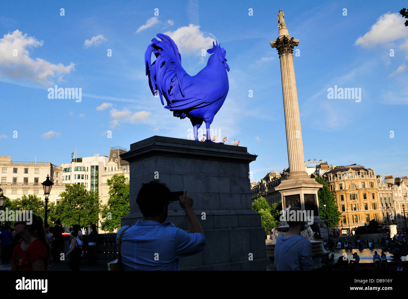 Blue cockerel trafalgar square hi-res stock photography and images - Alamy