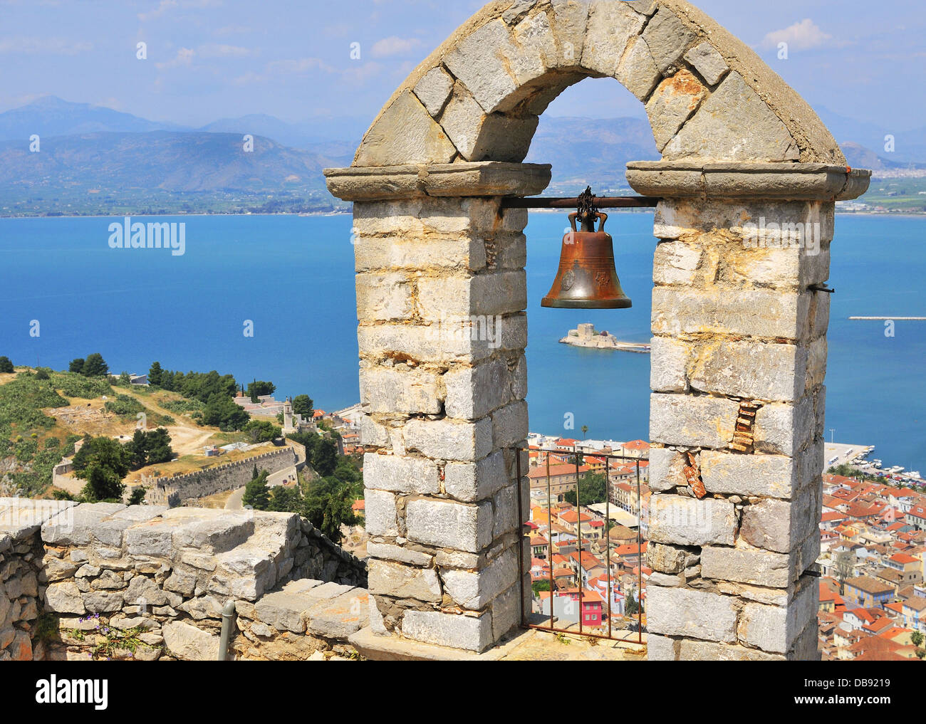 High aspect view and panorama of the old part of the seaport city of ...