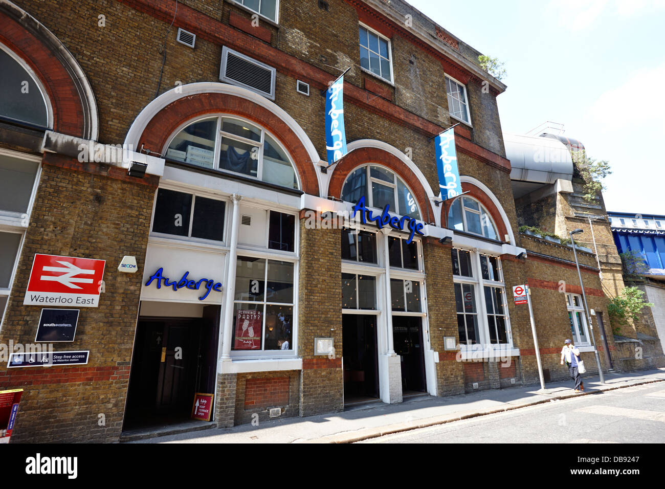 auberge restaurant waterloo London England UK Stock Photo - Alamy