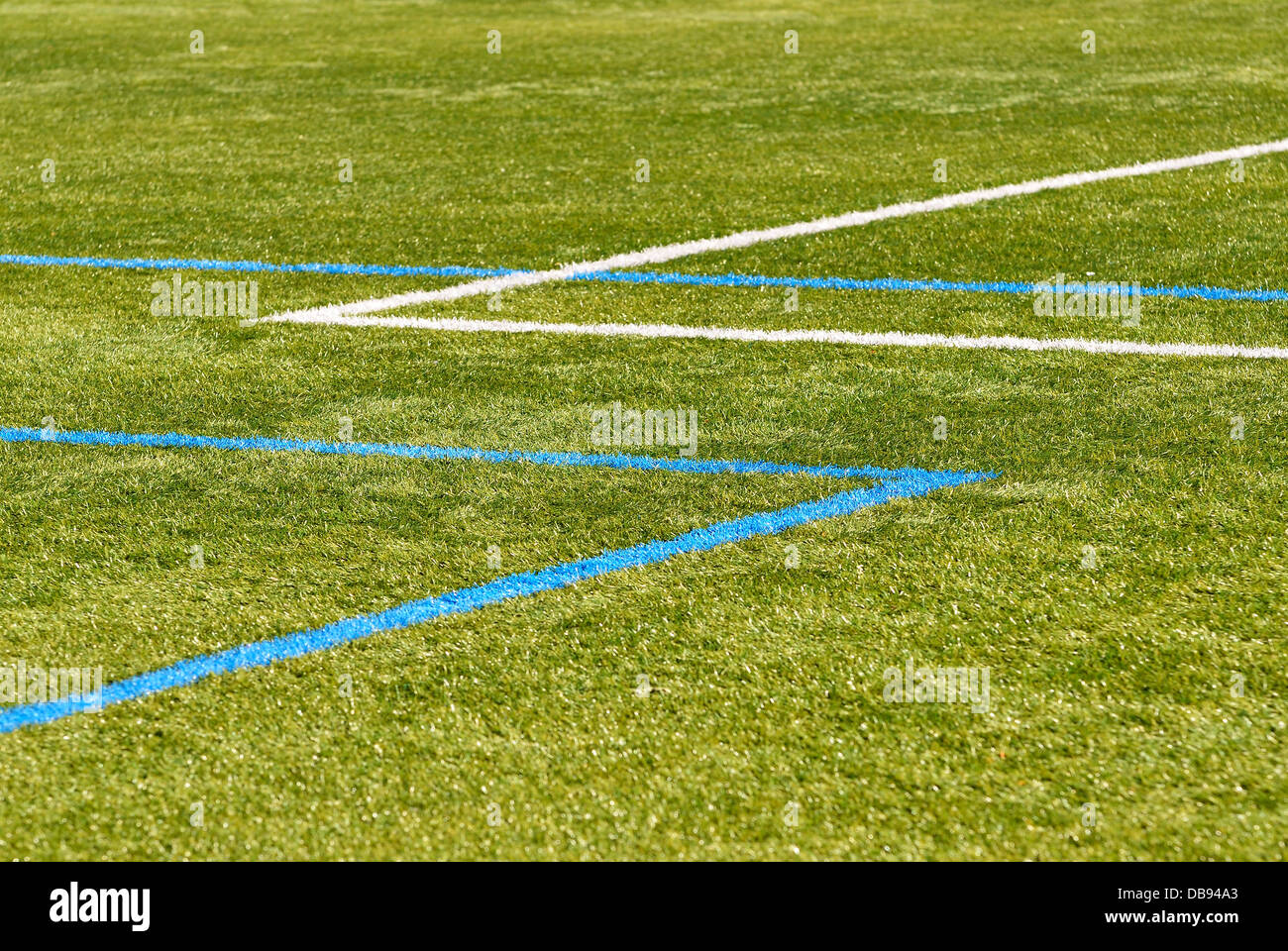 football field lines on artificial grass Stock Photo - Alamy