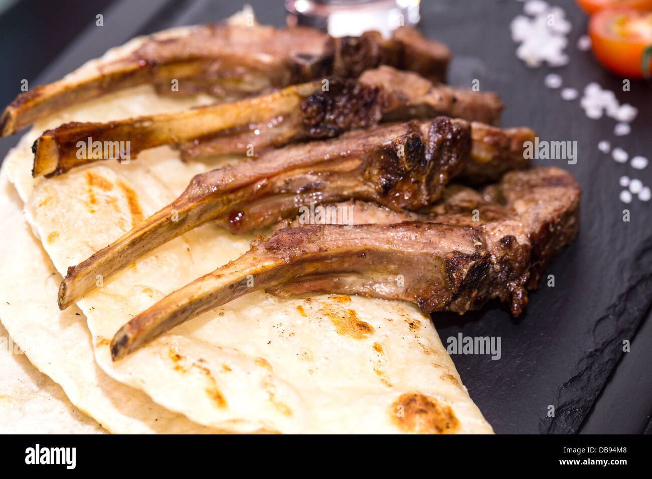 Roast goat ribs hi-res stock photography and images - Alamy