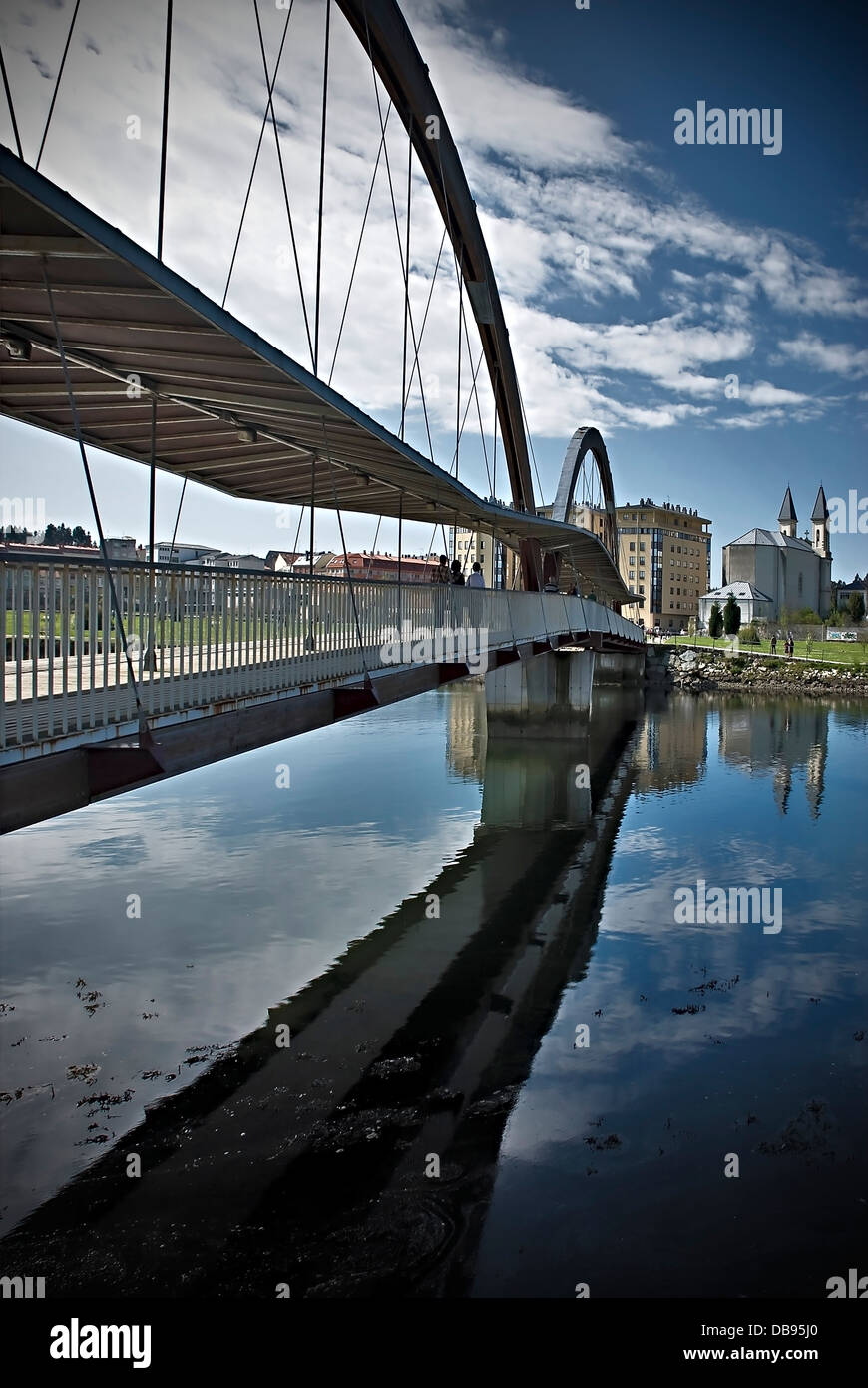 footbridge over the sea in Naron (Galicia Stock Photo - Alamy