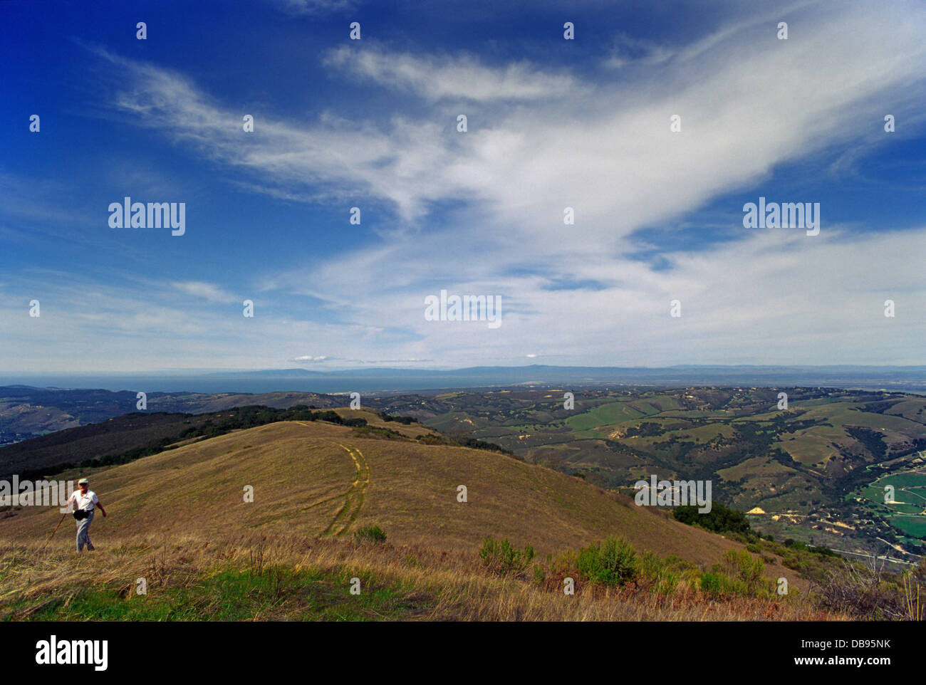 A HIKER enjoys the views from CHEWS RIDGE in GARLAND PARK - CARMEL ...