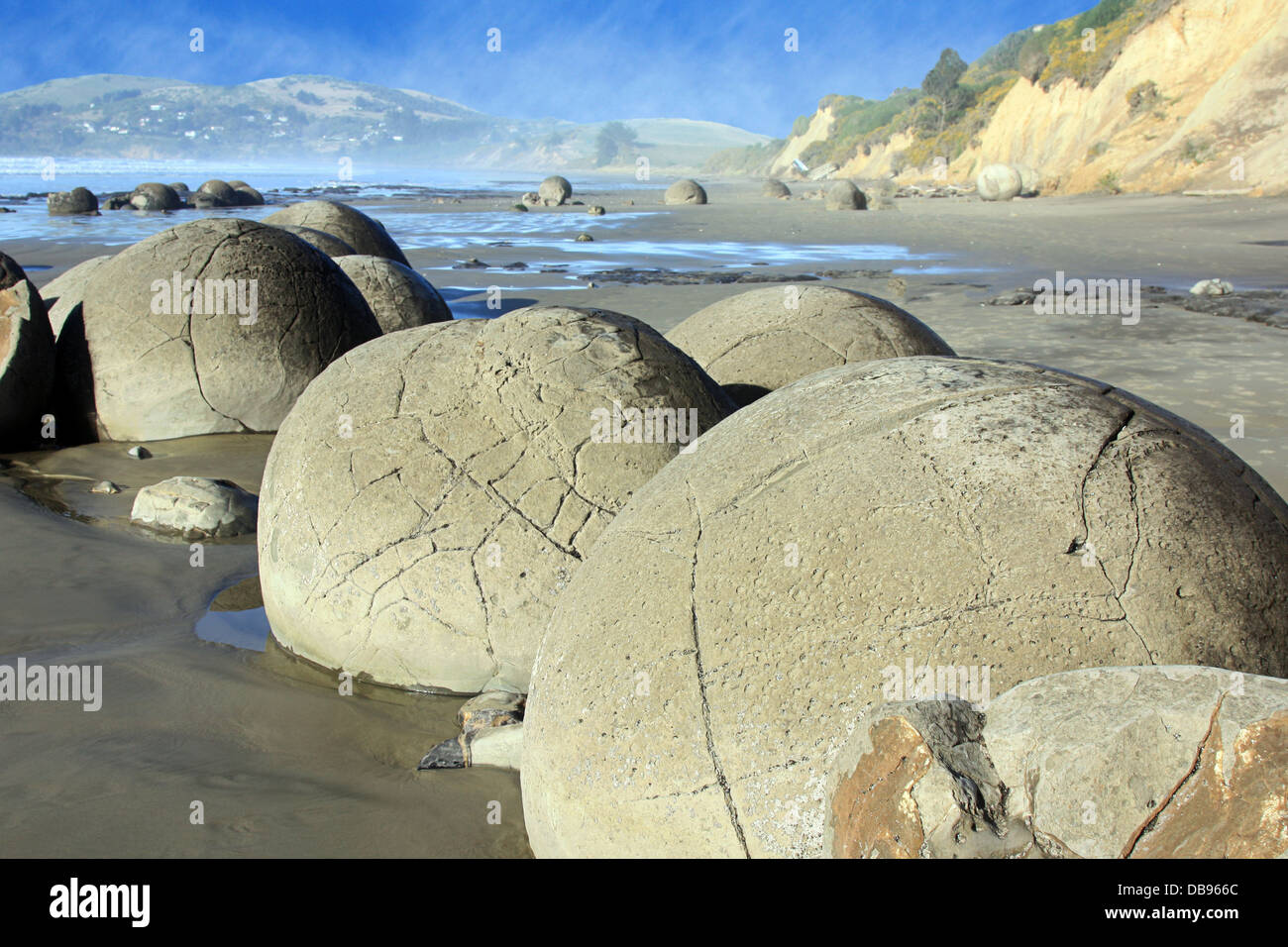 Unusual round rocks on beach hi-res stock photography and images - Alamy