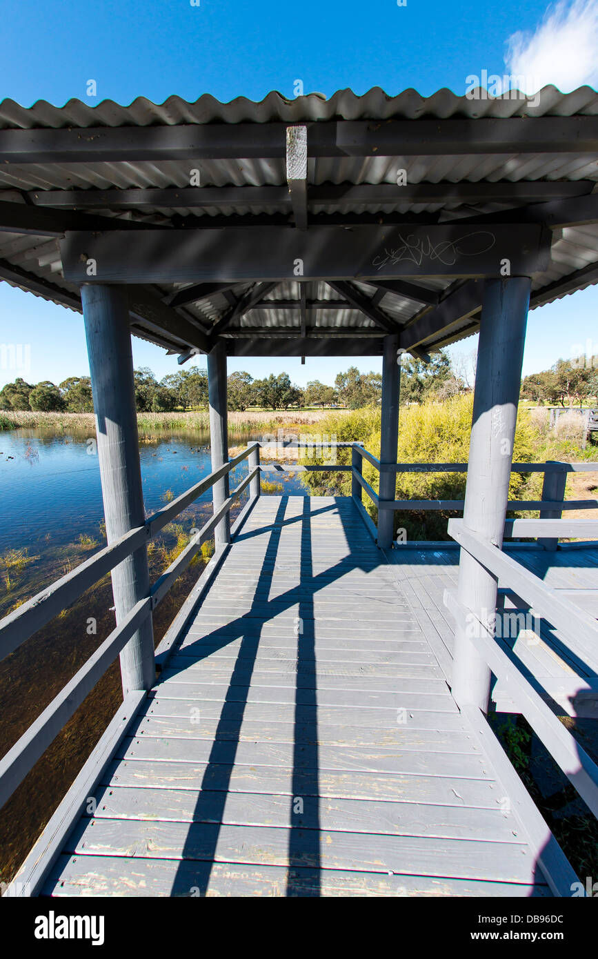Walkway and nature lookout at Gwelup Lake, Perth Western Australia ...