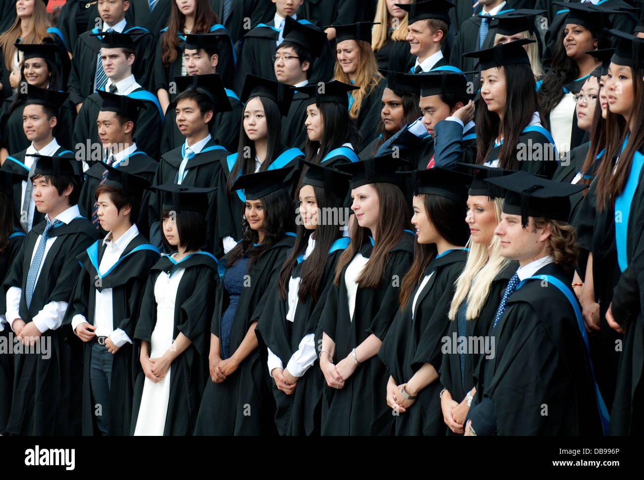 Female university students at graduation ceremony hi-res stock ...