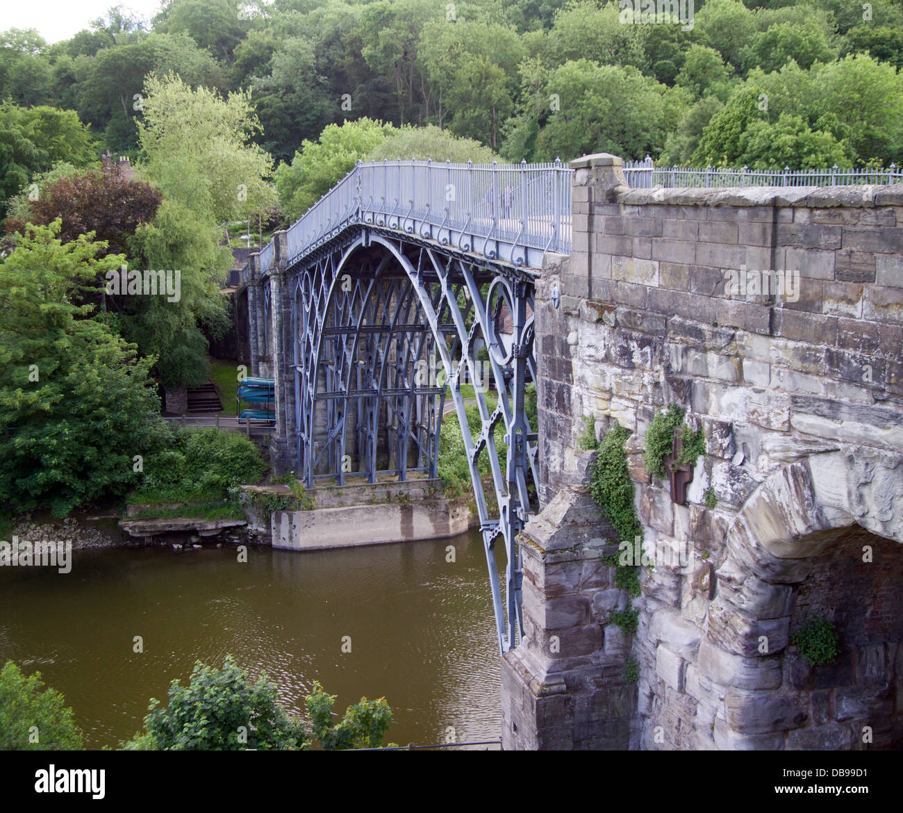 opened 1781 The Iron Bridge on the Severn River Coalbrookdale First ...