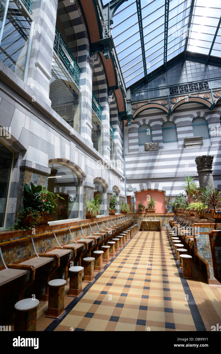 The spa, Mont-Dore thermal city, Puy de Dome, Auvergne, France. The ...