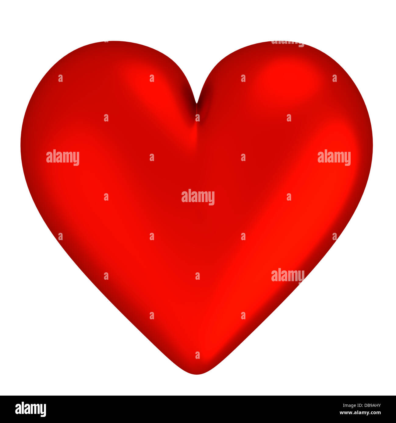 3D Red Heart - Isolated On White Background Stock Photo - Alamy
