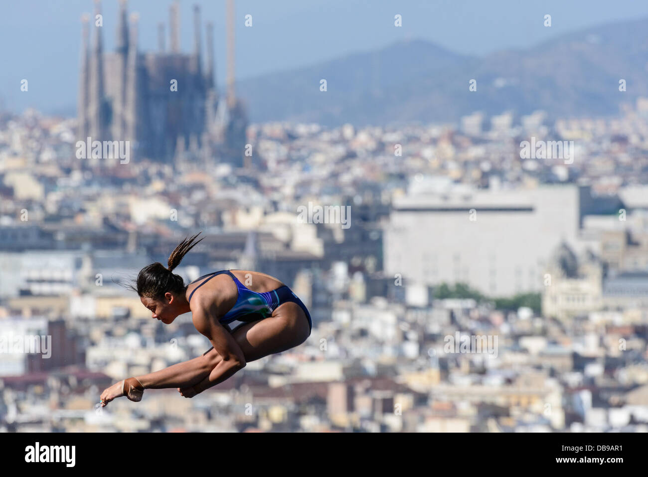 Barcelona, Spain. 25th July 2013: Malaysia's Pandelela Rinong Pamg ...