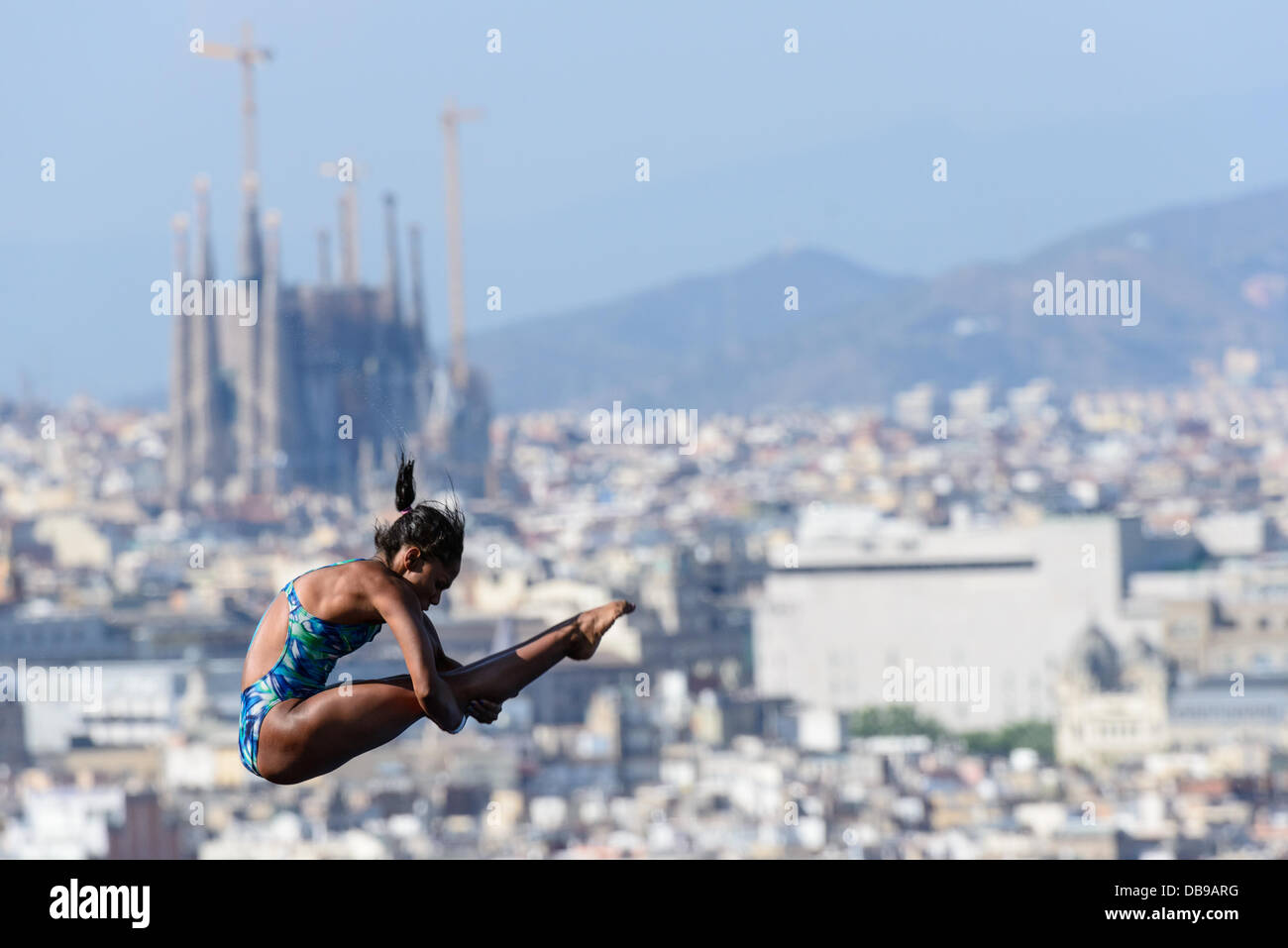 Barcelona, Spain. 25th July 2013: Venezuela's Maria Betancourt performs ...