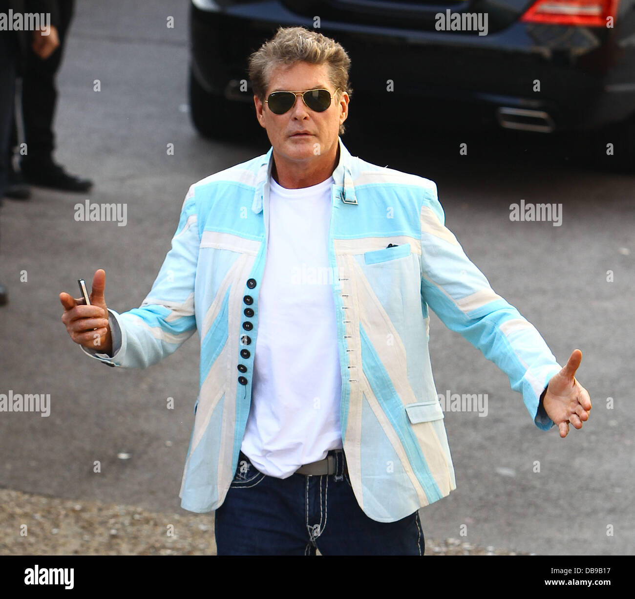 David Hasslehoff arriving at the studio for the live semi-finals of ...