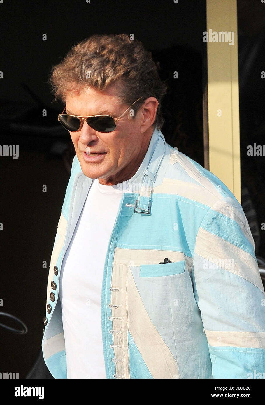 David Hasslehoff arriving at the studio for the live semi-finals of ...