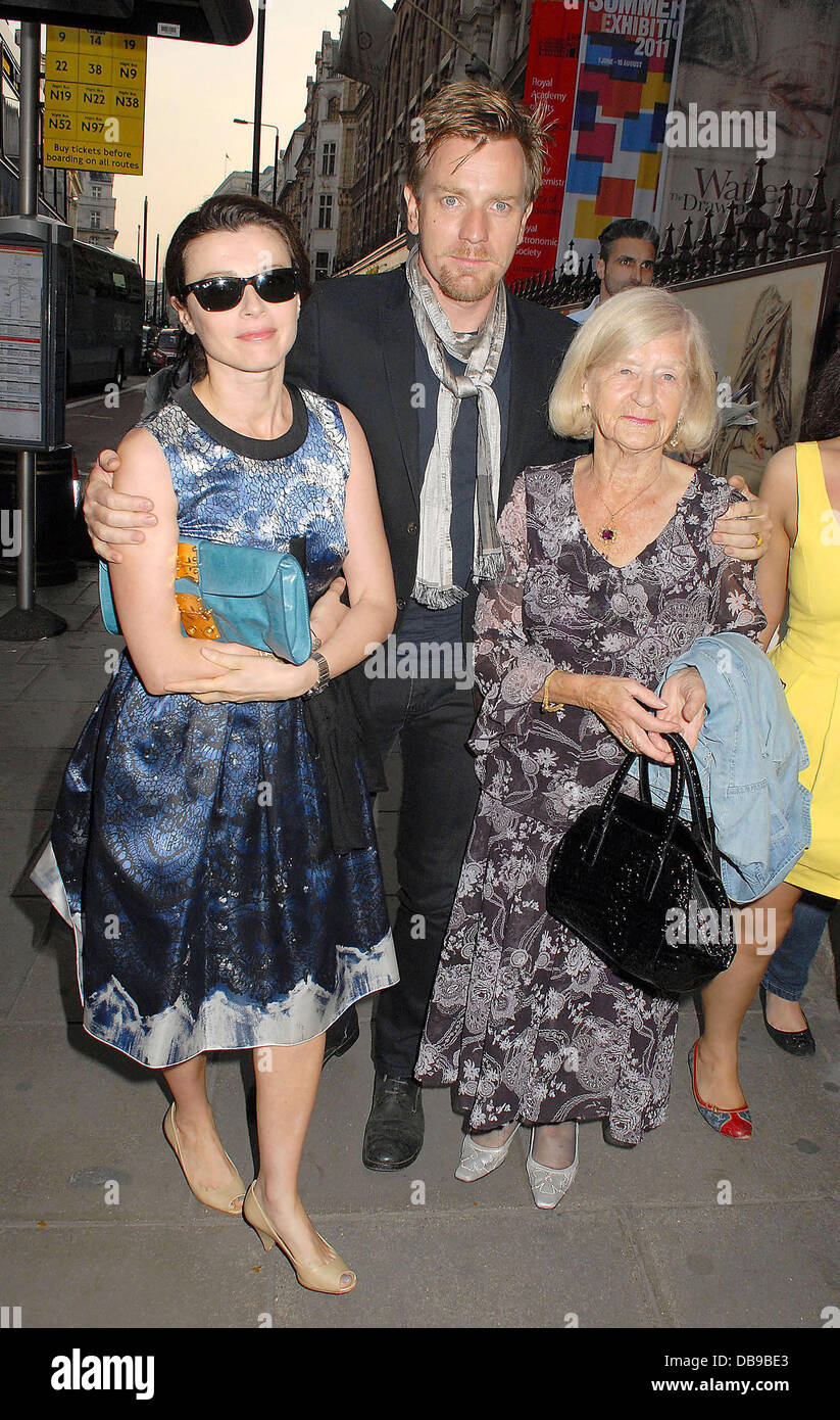 Phyllis Lawson, Ewan McGregor and his wife Eve Mavrakis, Royal Academy ...