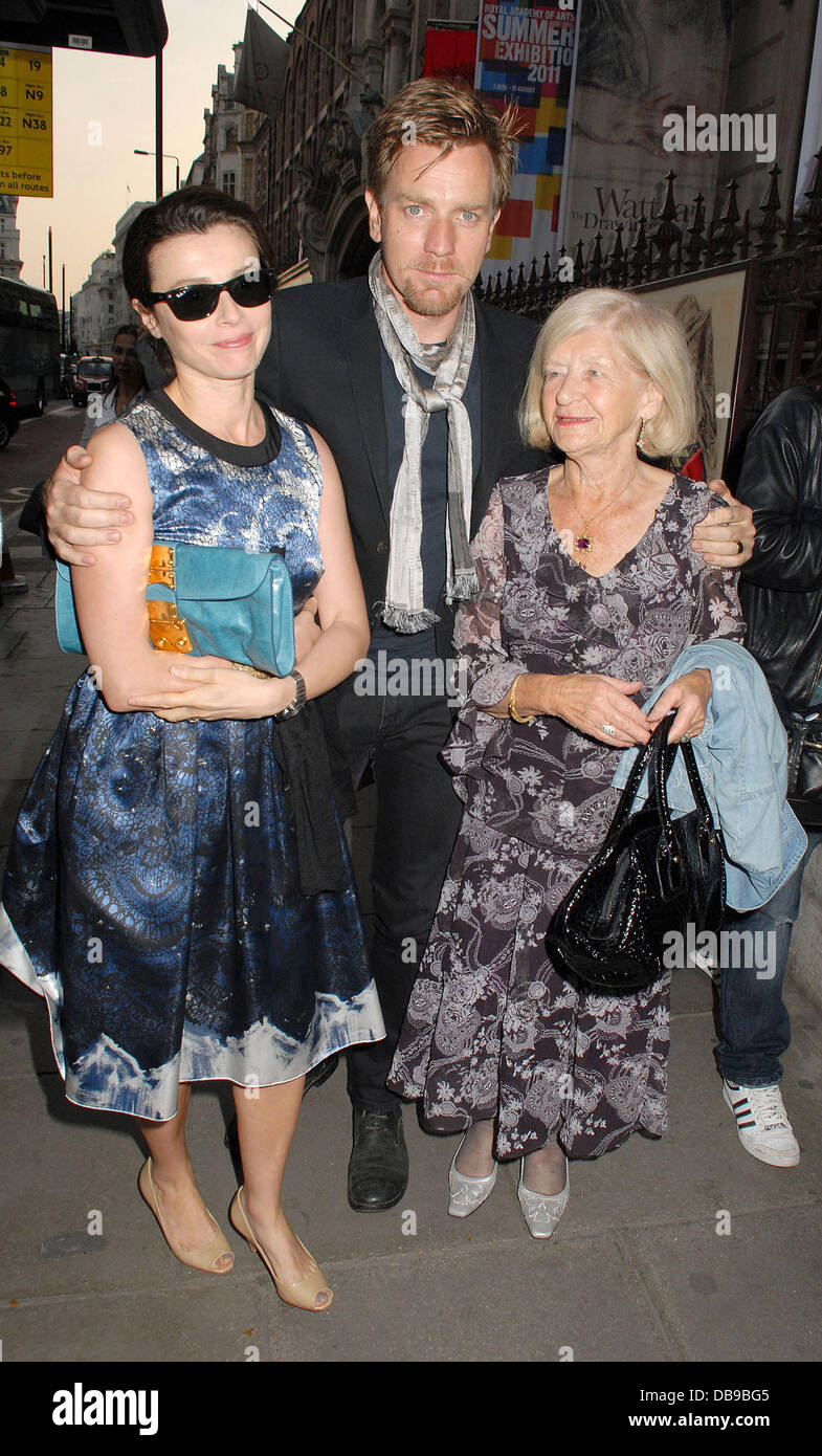Phyllis Lawson, Ewan McGregor and his wife Eve Mavrakis, Royal Academy ...