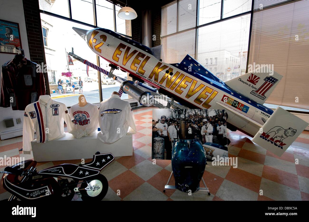 Butte, Montana, USA. 25th July, 2013. The Evel Knievel Memorabilia ...