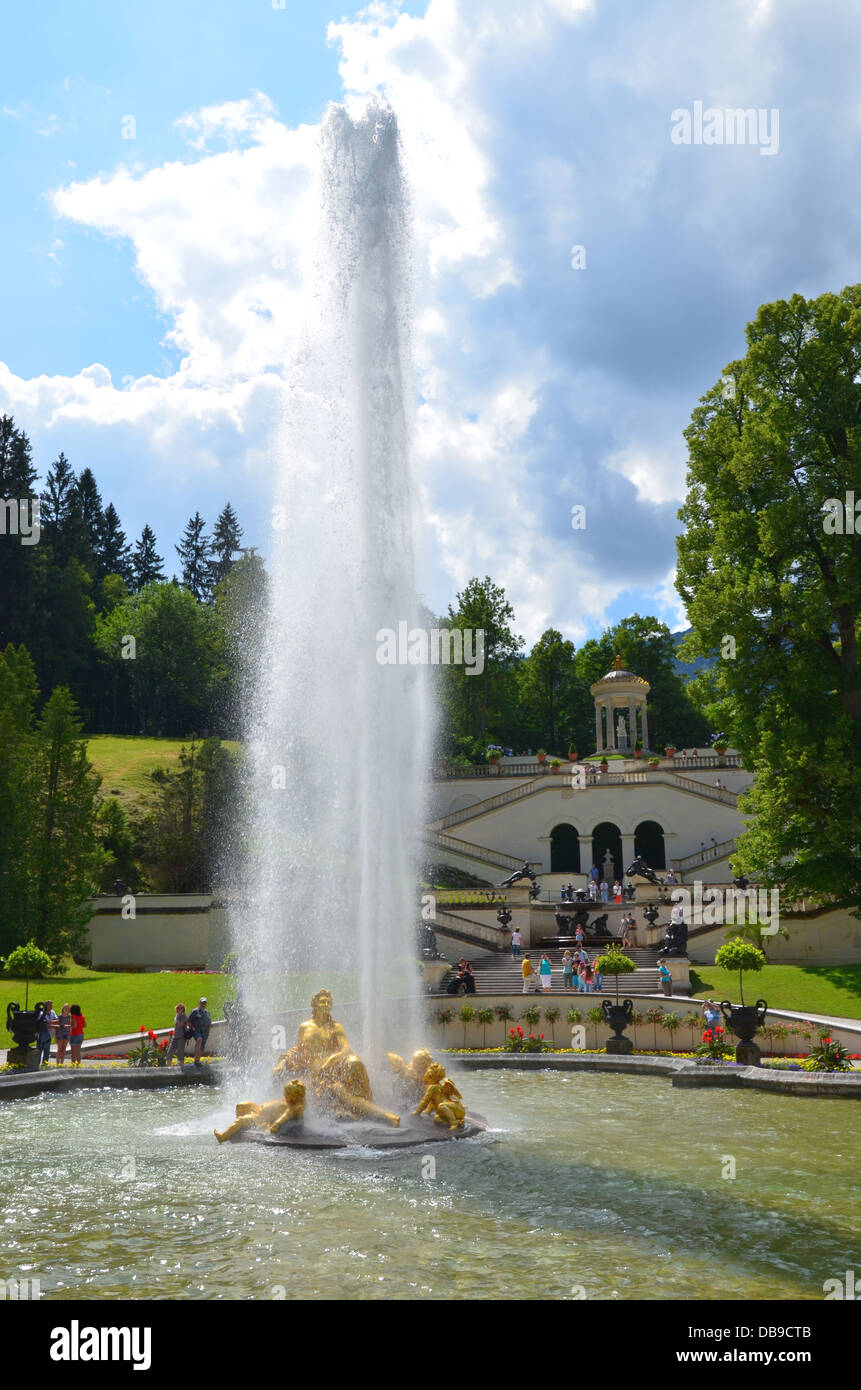 Linderhof Palace (Schloss Linderhof) in southwest Bavaria Germany built ...
