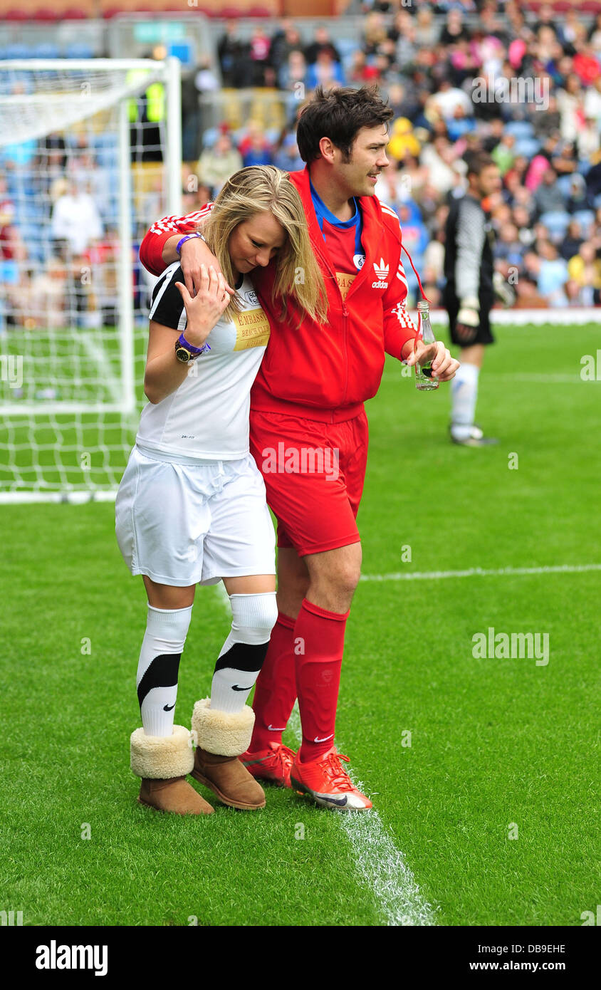 Chloe Madeley and Sam Attwater The Celebrity Soccer Six tournament held ...